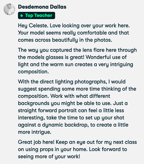 Give Feedback On Student Projects Skillshare Help Center